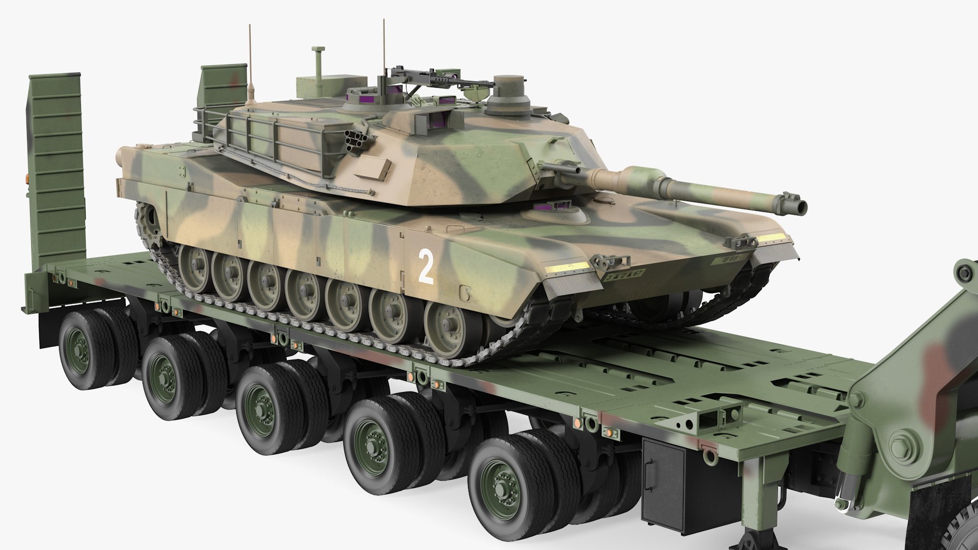 Oshkosh m1070 tank transporter 3D model - TurboSquid 1442895