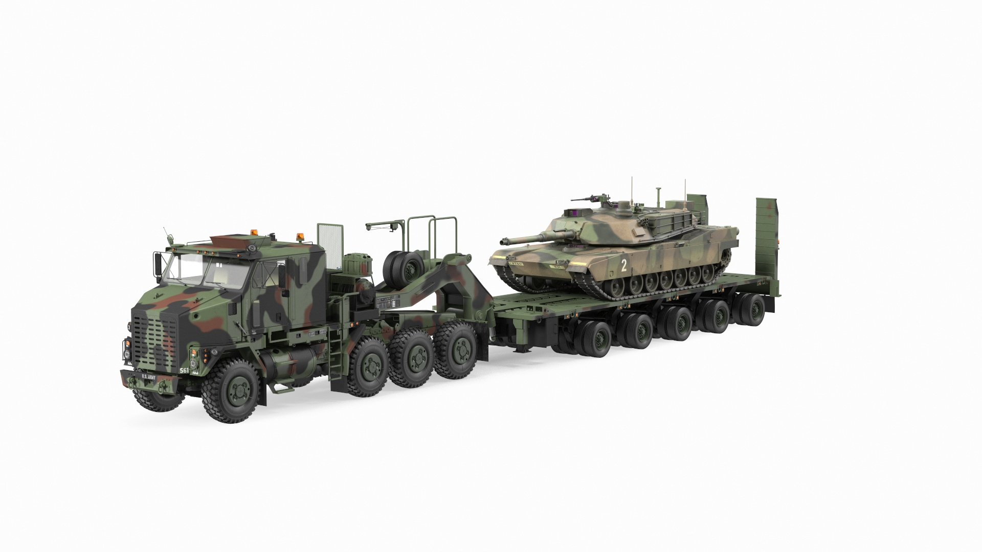 Oshkosh M1070 Tank Transporter 3D Model - TurboSquid 1442895