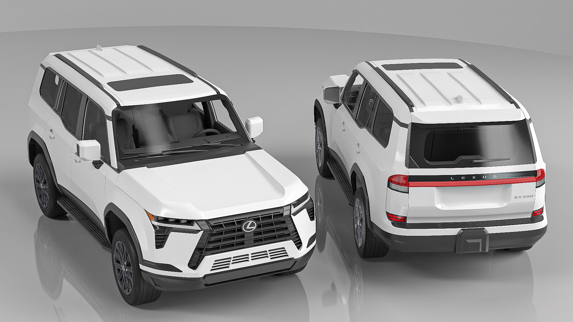 3D Lexus GX 550 SUV Eminent White Pearl Simplified Model - TurboSquid ...