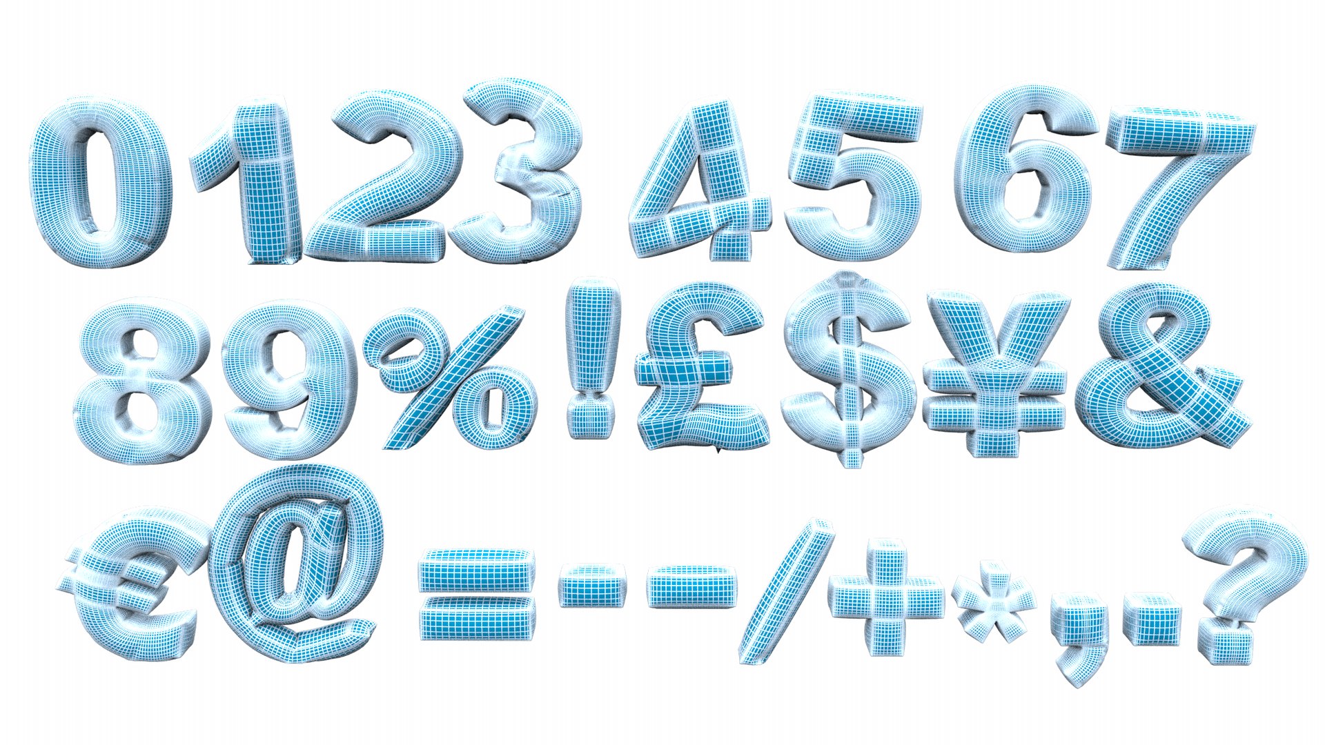 3D Inflate Numbers Animation - TurboSquid 1427812