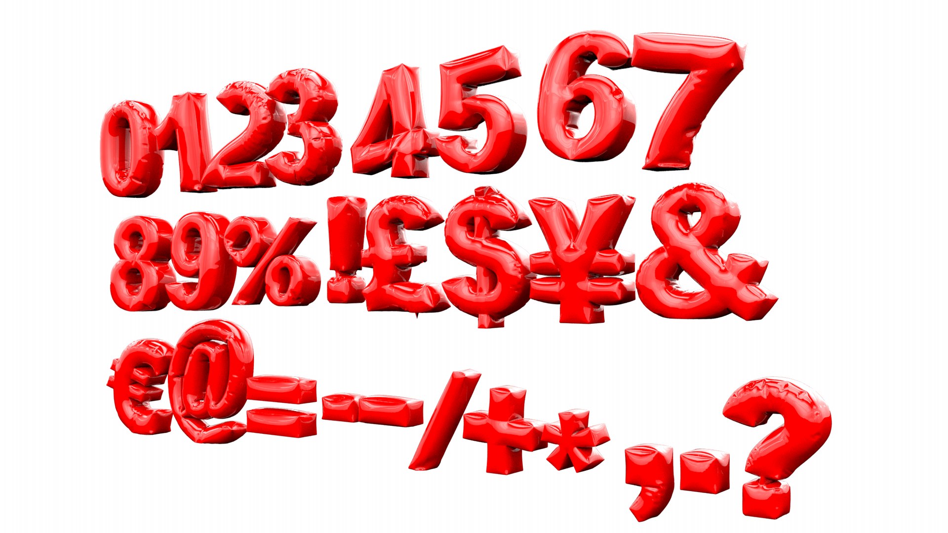3D Inflate Numbers Animation - TurboSquid 1427812
