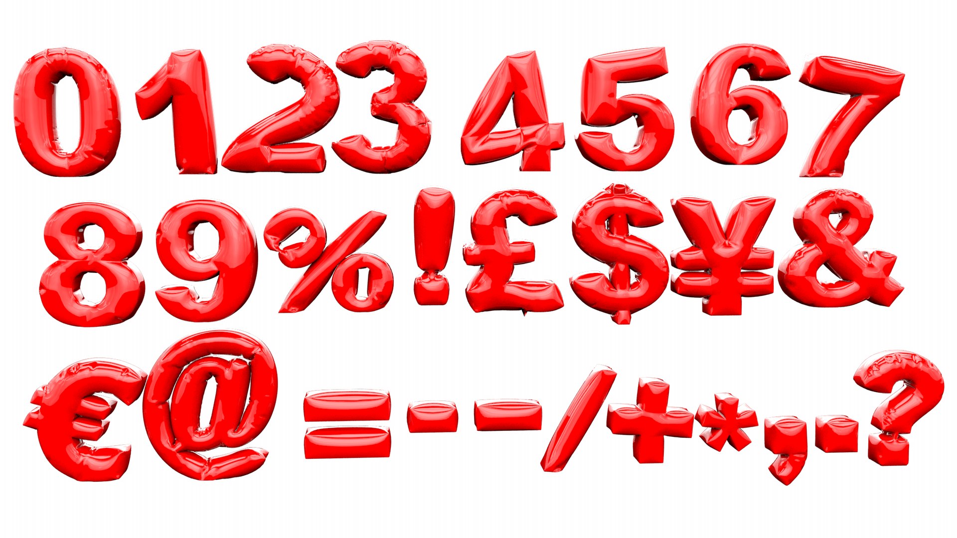 3D Inflate Numbers Animation - TurboSquid 1427812