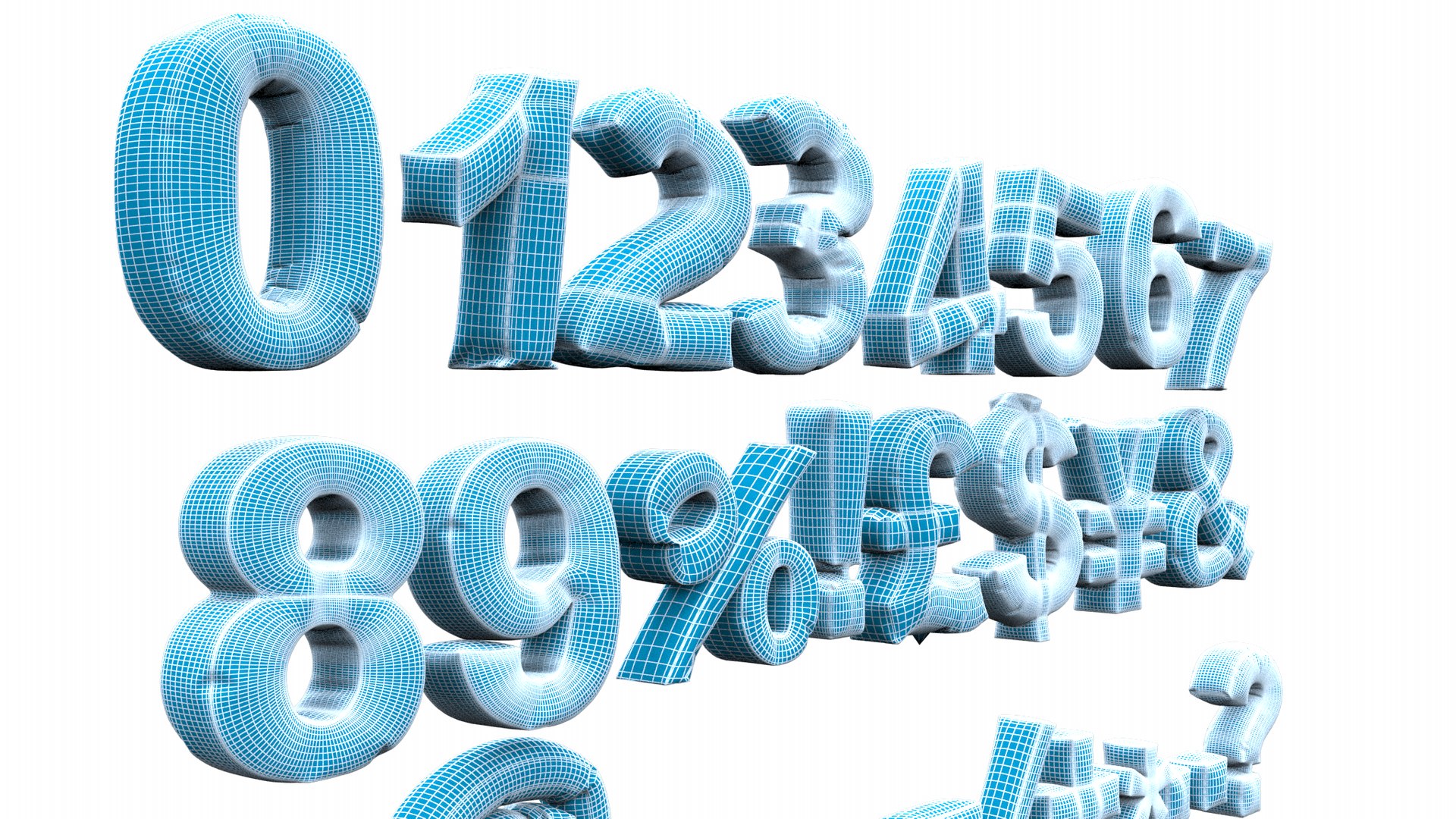 3D Inflate Numbers Animation - TurboSquid 1427812