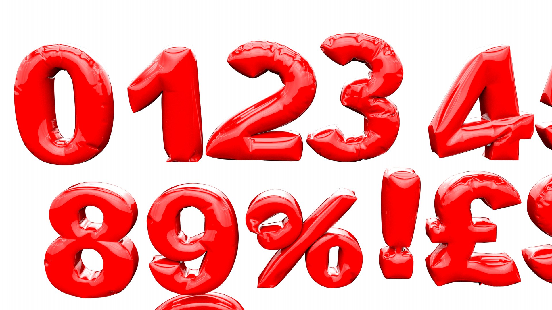 3D Inflate Numbers Animation - TurboSquid 1427812