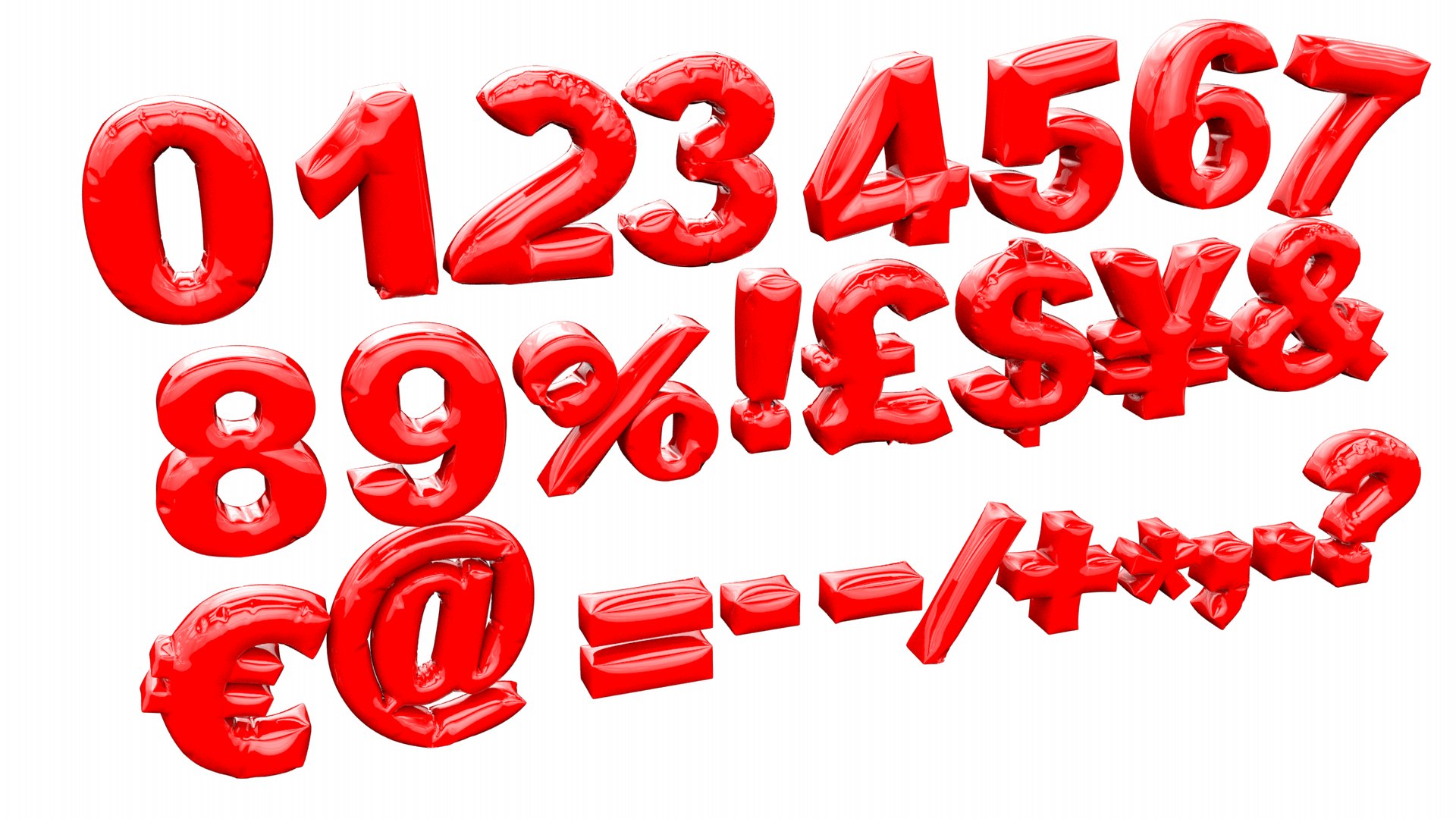 3D Inflate Numbers Animation - TurboSquid 1427812