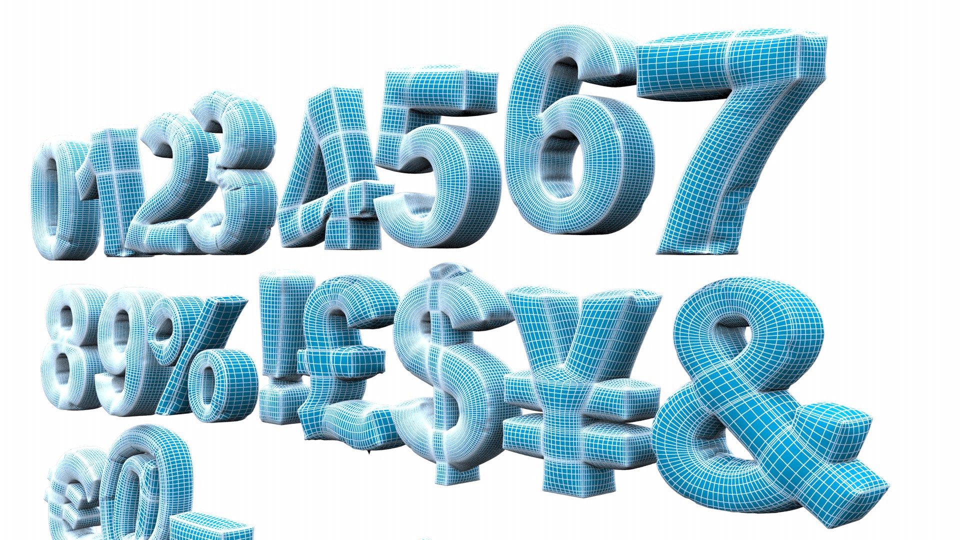 3D Inflate Numbers Animation - TurboSquid 1427812
