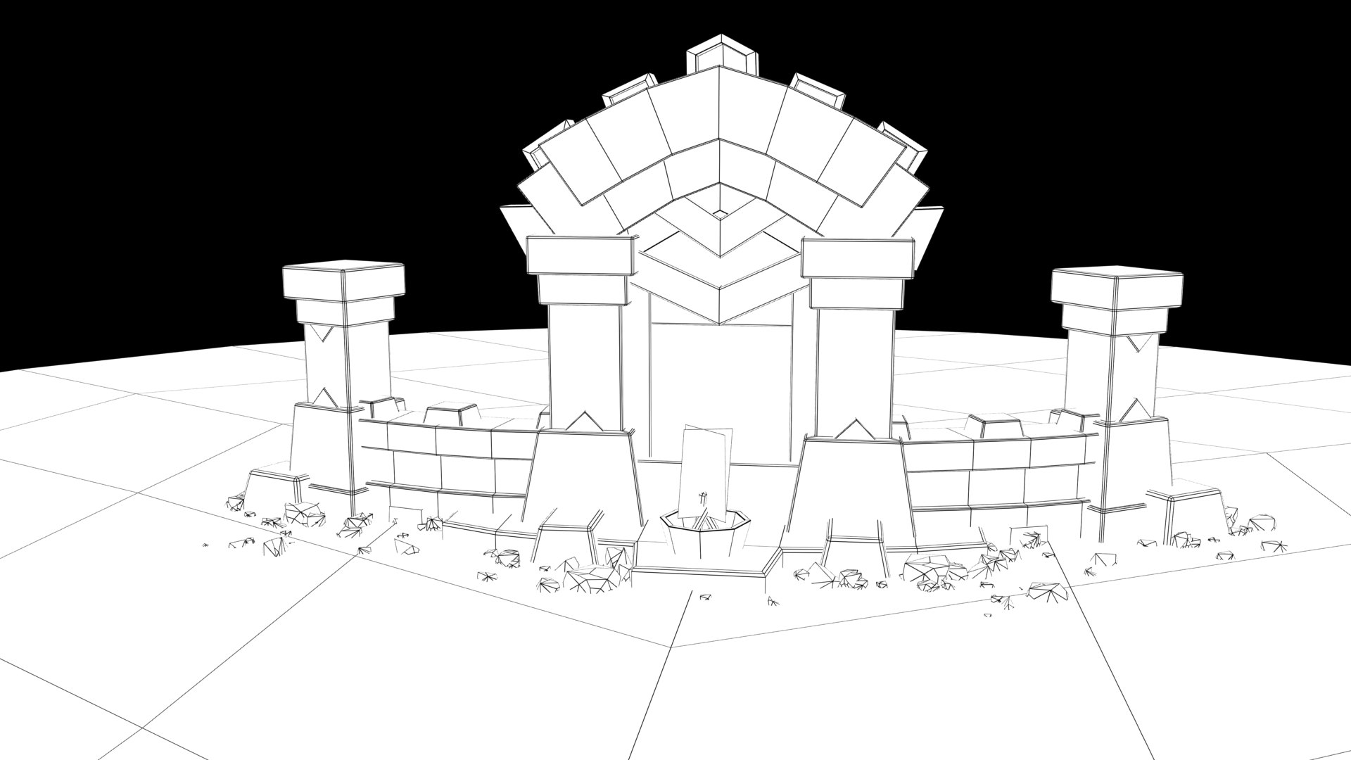 3D Model Gaming Gate Environment - TurboSquid 1867969