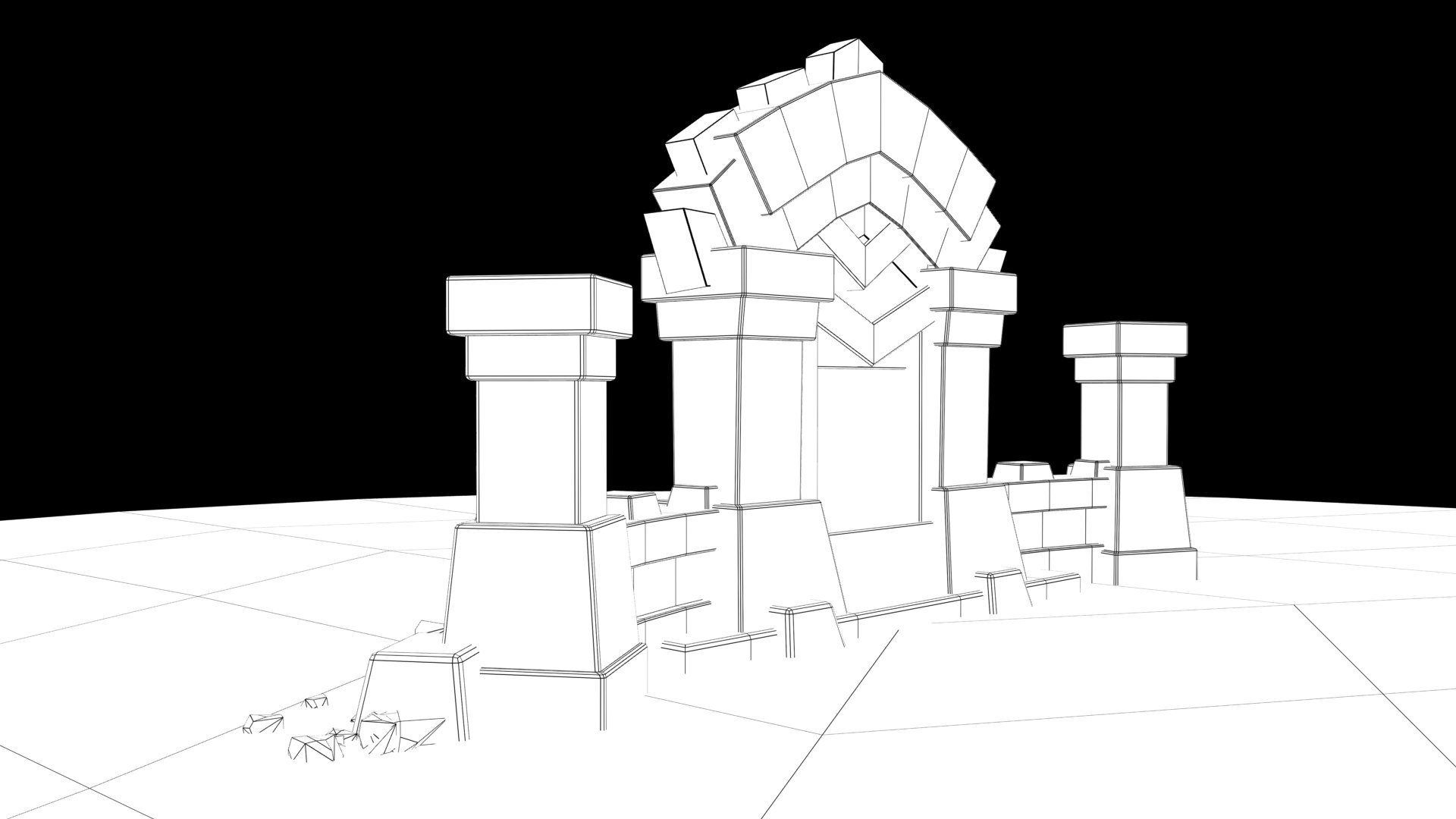 3D Model Gaming Gate Environment - TurboSquid 1867969