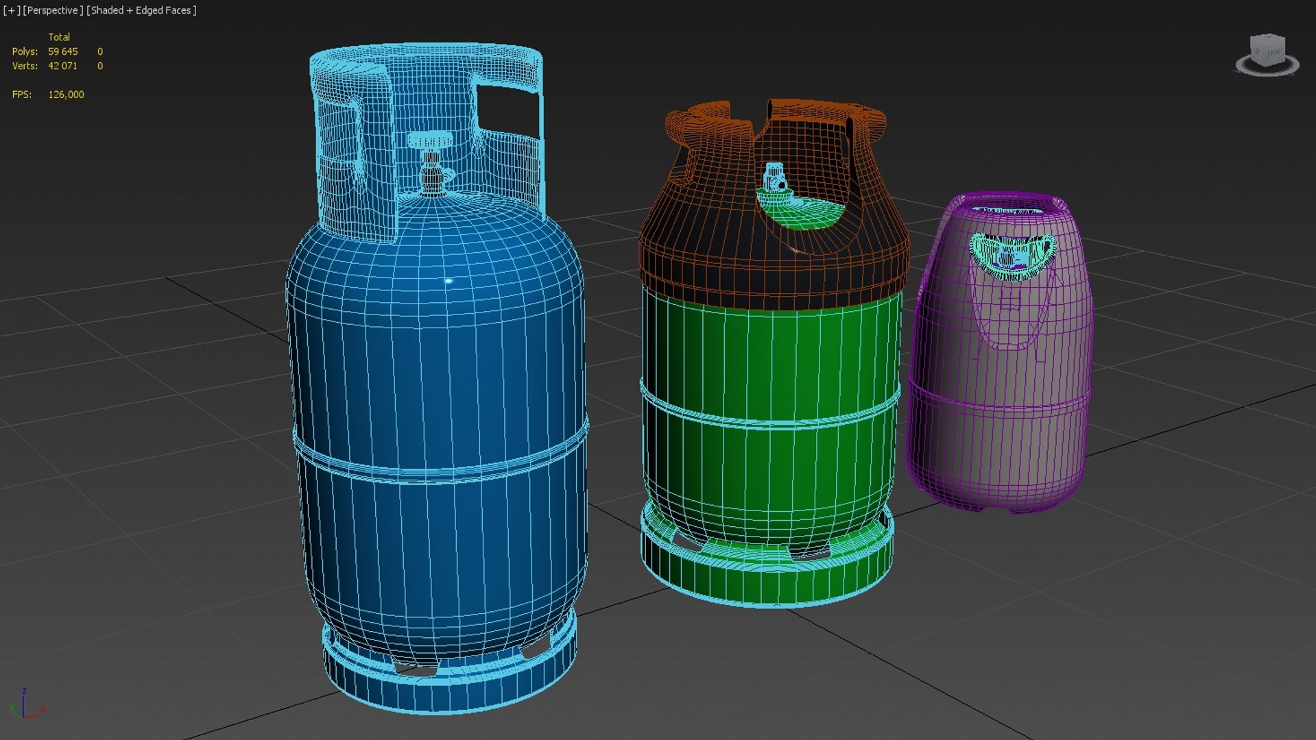 Gas Tanks 3d Model
