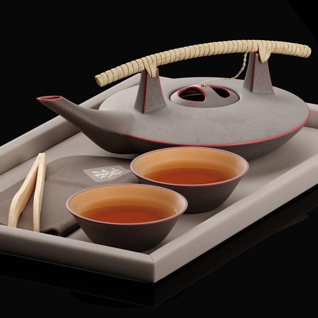 3D Model Tea Ceremony Set - TurboSquid 2007700