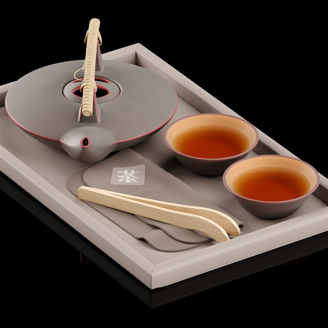 3D Model Tea Ceremony Set - TurboSquid 2007700