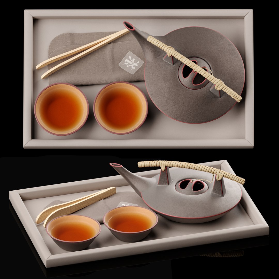 3D Model Tea Ceremony Set - TurboSquid 2007700