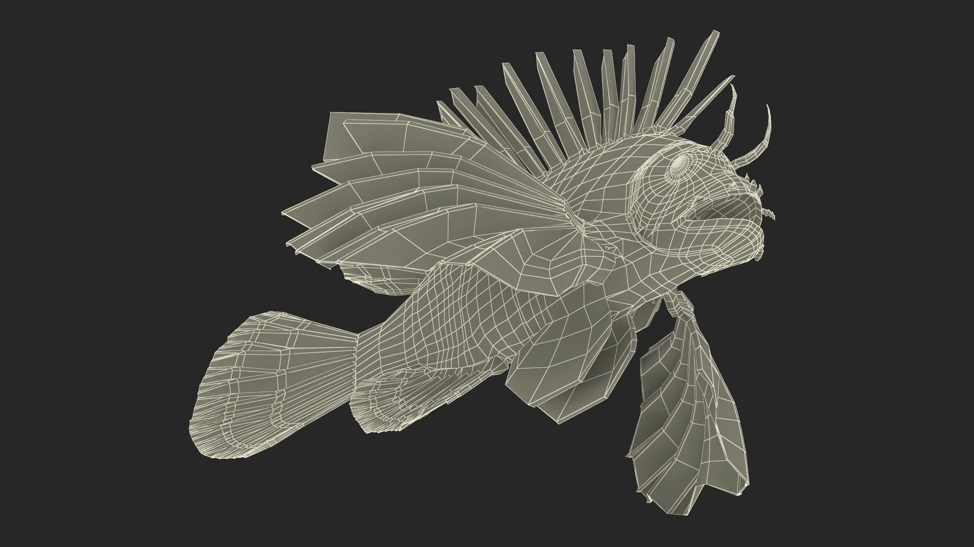 3D Model Lionfish Marine Creature Rigged For Cinema 4D - TurboSquid 2353271