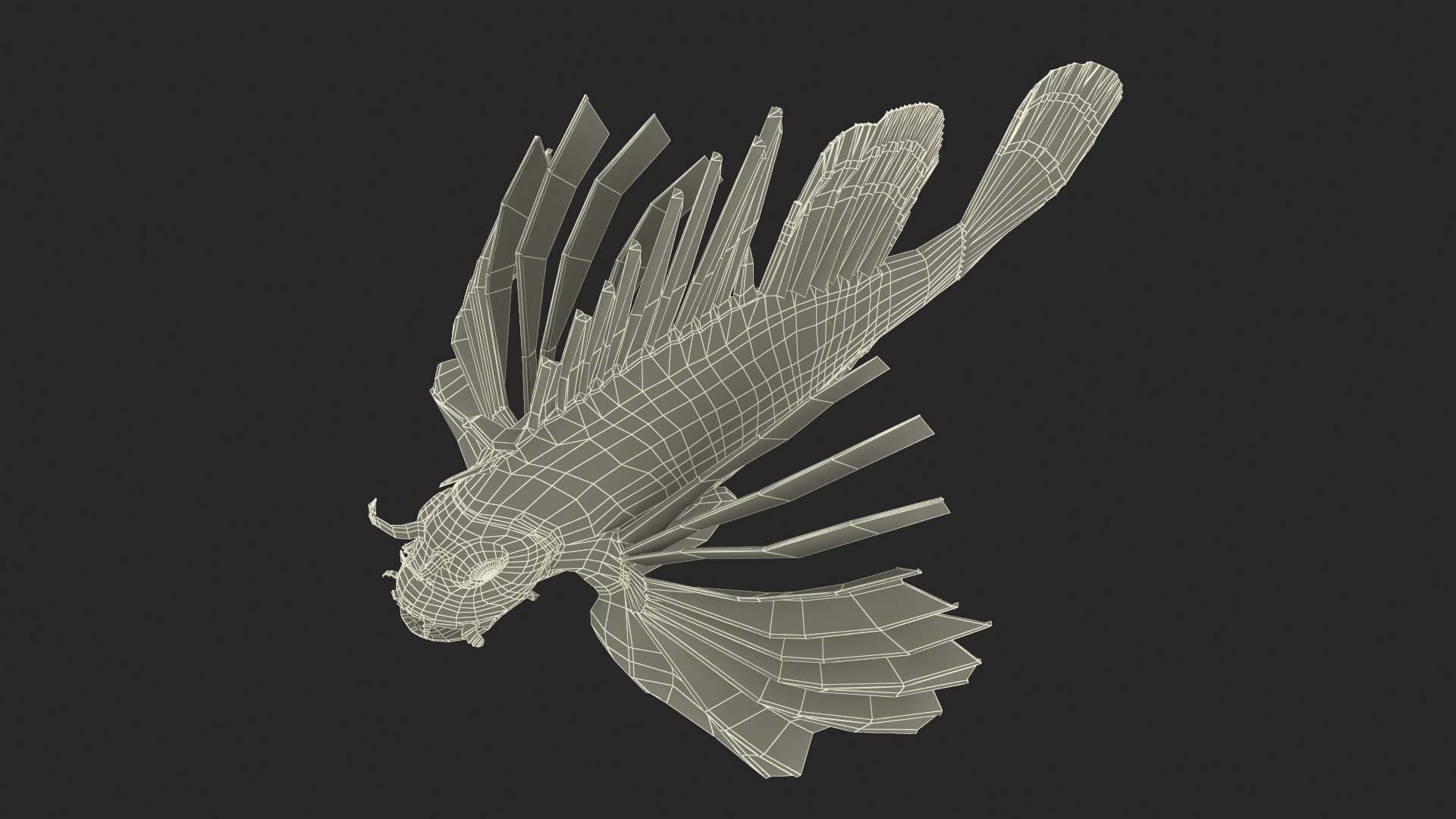 3D Model Lionfish Marine Creature Rigged For Cinema 4D - TurboSquid 2353271
