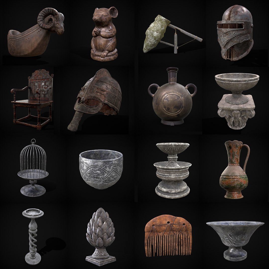 Medieval Prop Mix Forty Five 3D model - TurboSquid 2092380