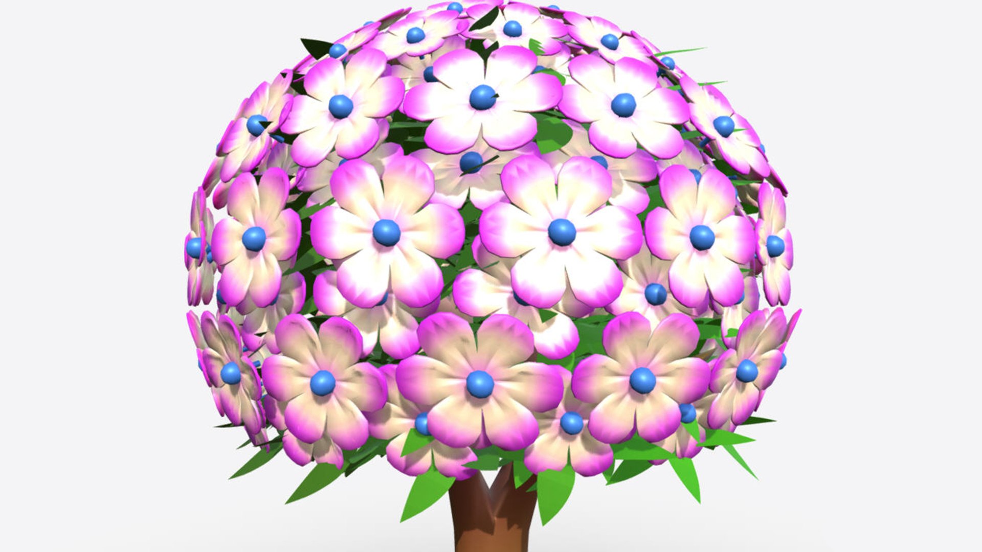 Cartoon Flower Tree 3D Model - TurboSquid 2249070