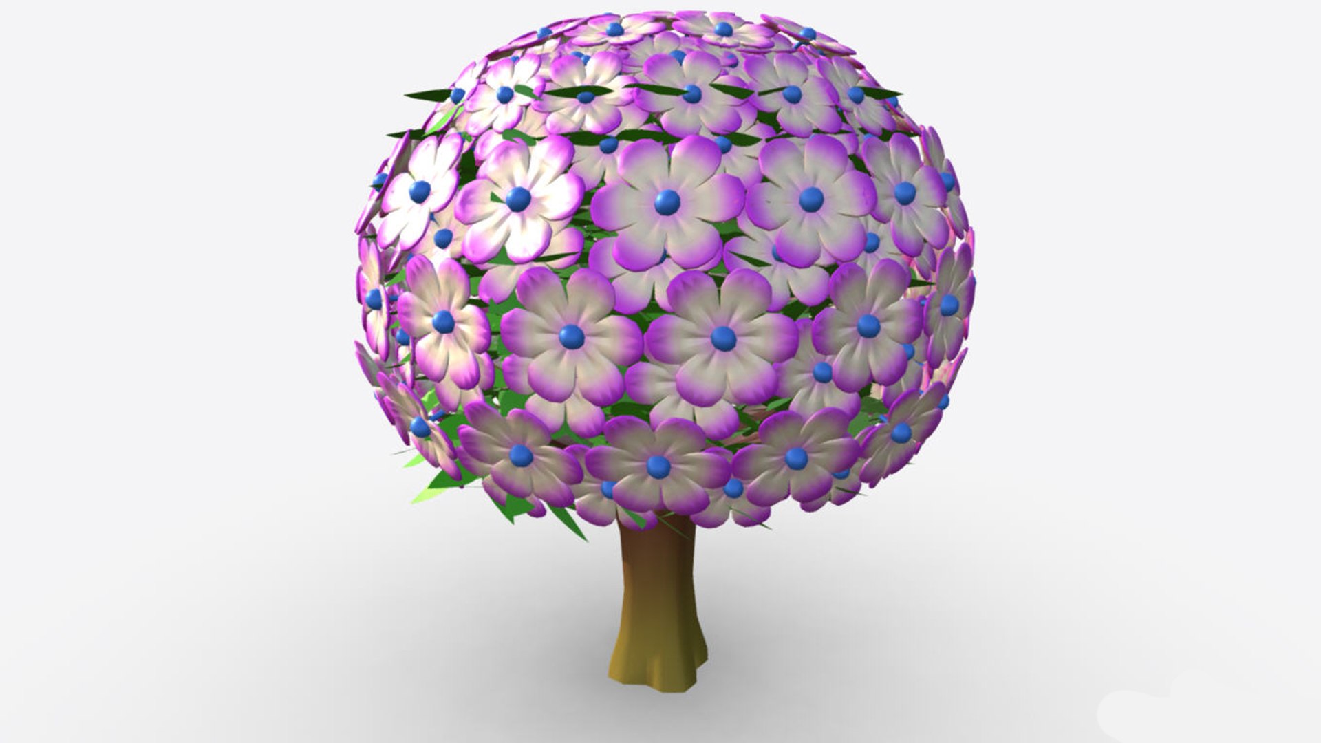 Cartoon Flower Tree 3D Model - TurboSquid 2249070