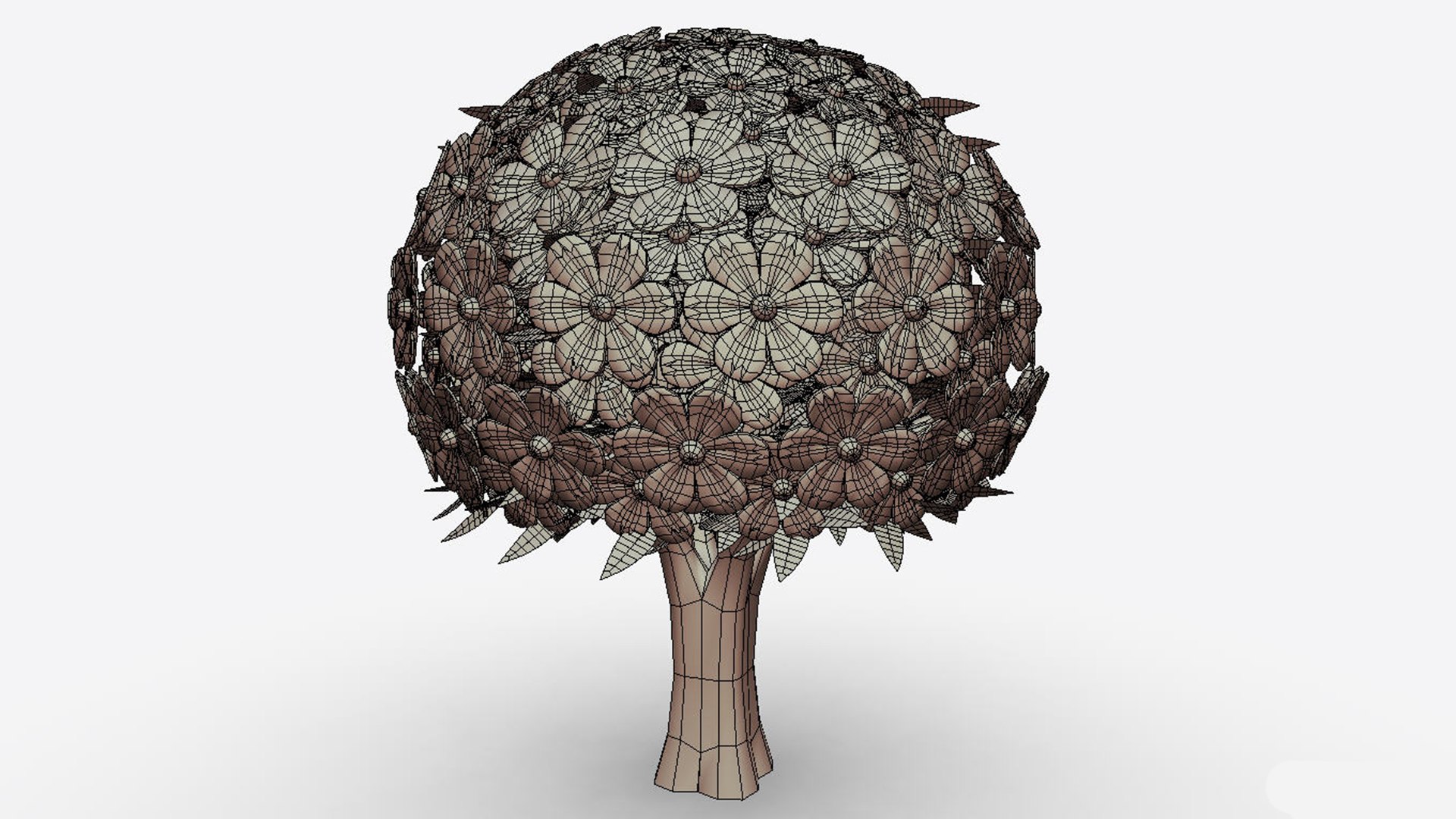 Cartoon Flower Tree 3D Model - TurboSquid 2249070
