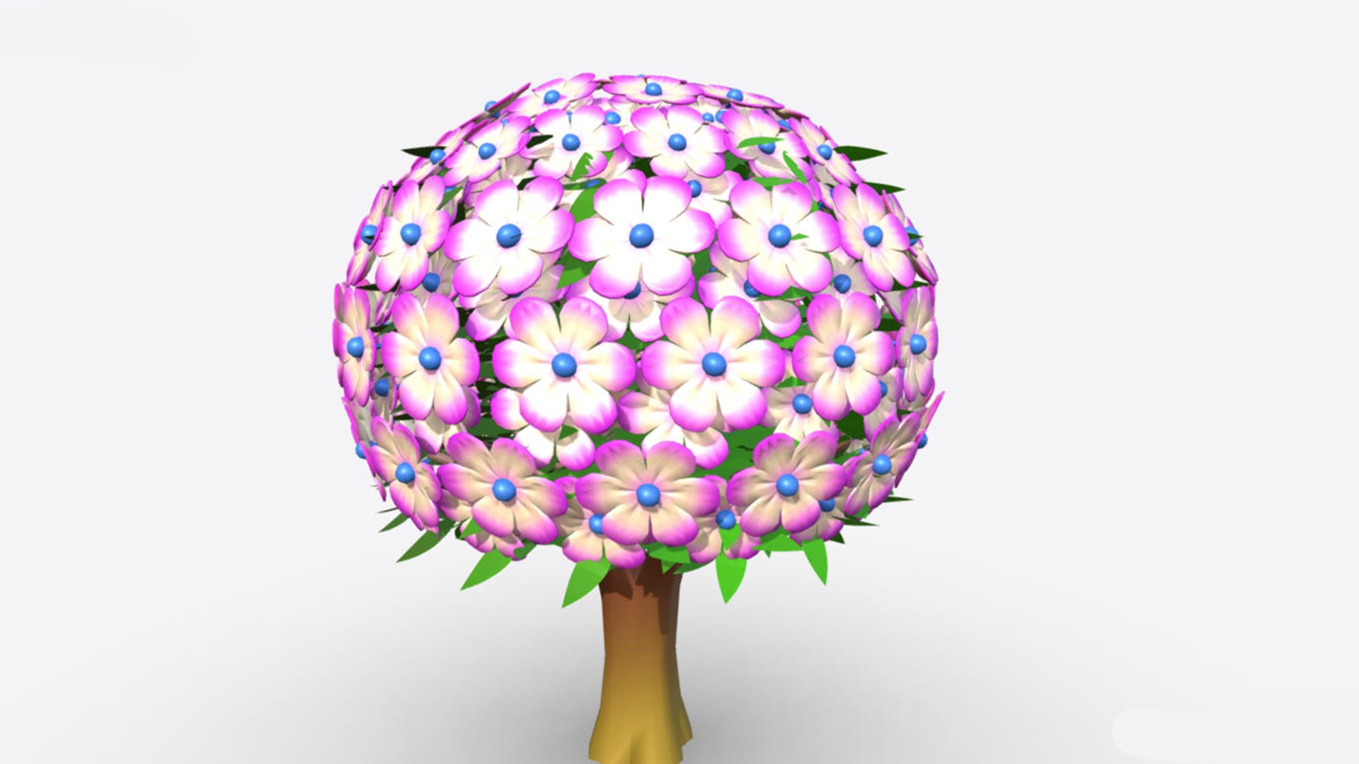 Cartoon Flower Tree 3D Model - TurboSquid 2249070