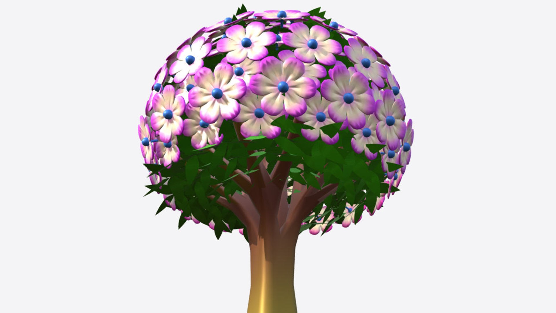 Cartoon Flower Tree 3D Model - TurboSquid 2249070