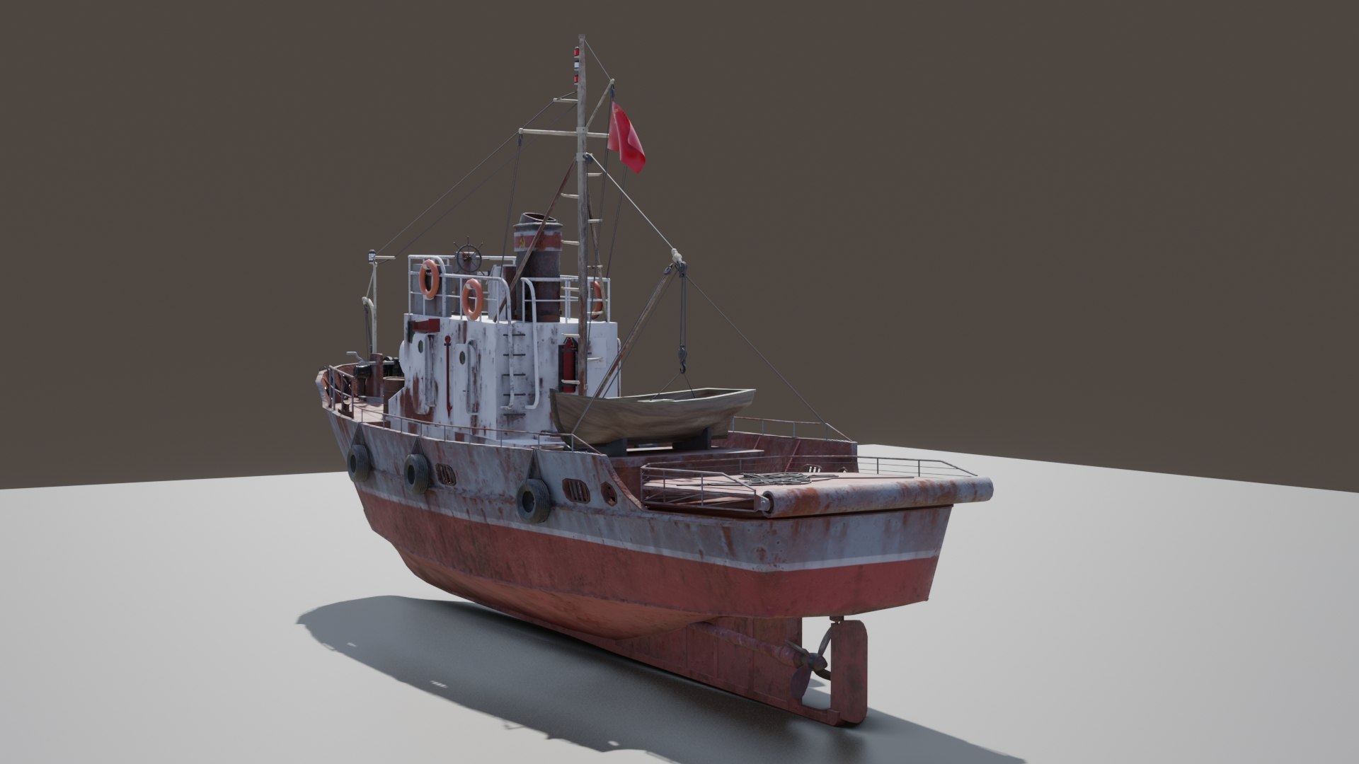 3D Rusty Small Fishing Seiner Model - TurboSquid 1599769