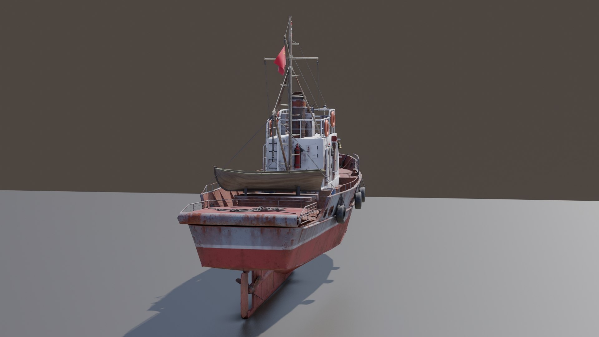 3D Rusty Small Fishing Seiner Model - TurboSquid 1599769