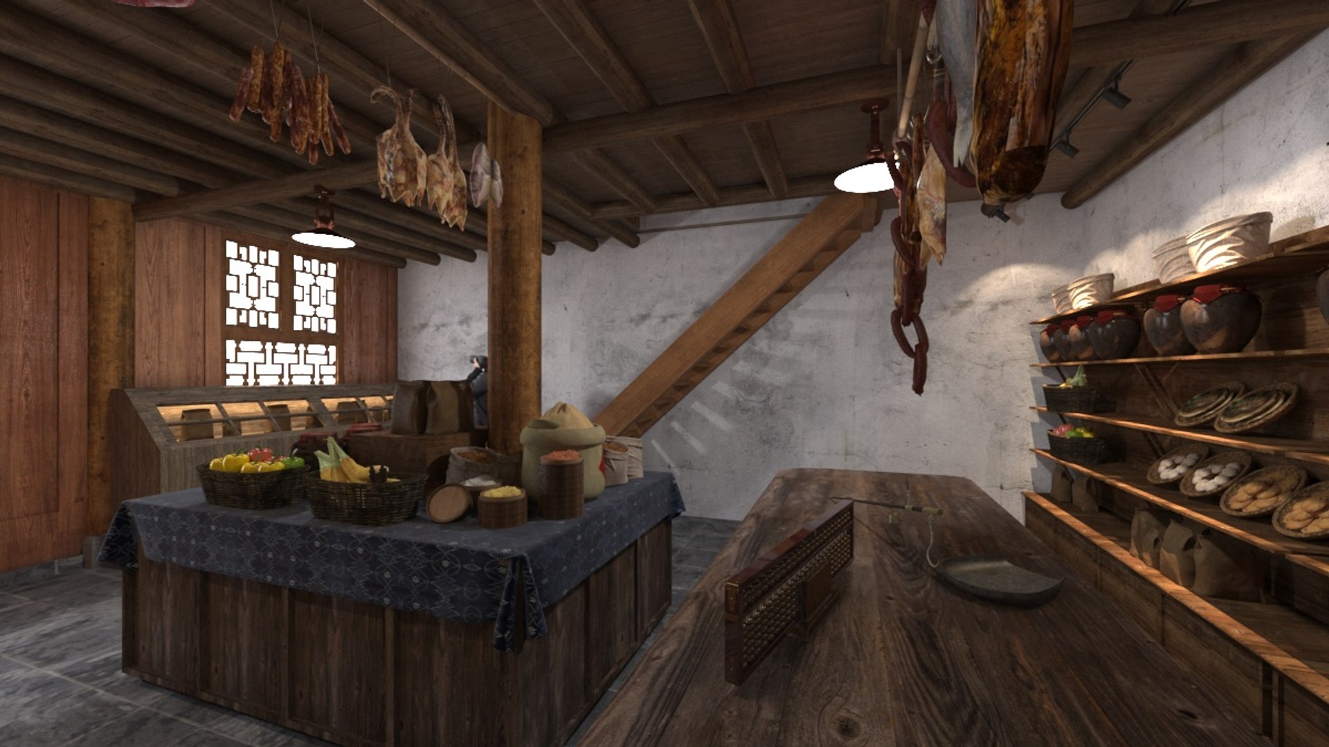 3D Model Grocery Store Barrel Rice - TurboSquid 1651993