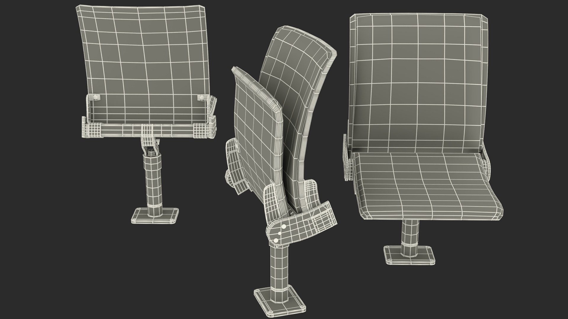 3D Auditorium Soft Seating Light Wood - TurboSquid 1957852