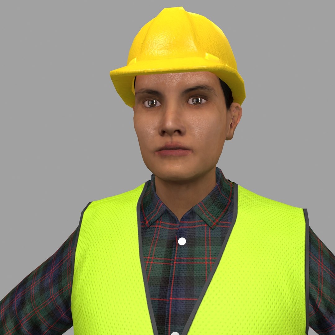 3D Female Worker - TurboSquid 1403063