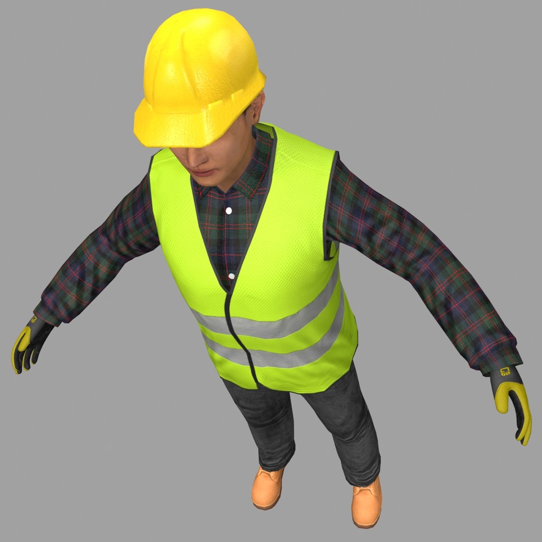 3D Female Worker - TurboSquid 1403063