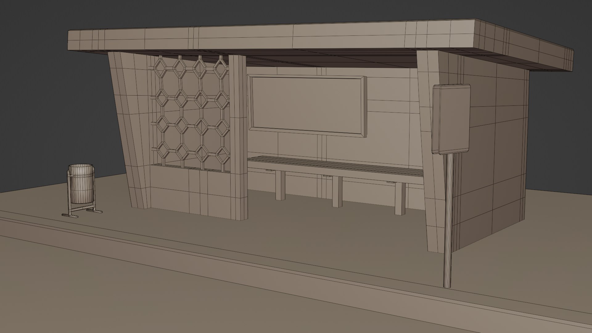 Bus Stop 3D Model - TurboSquid 1950793