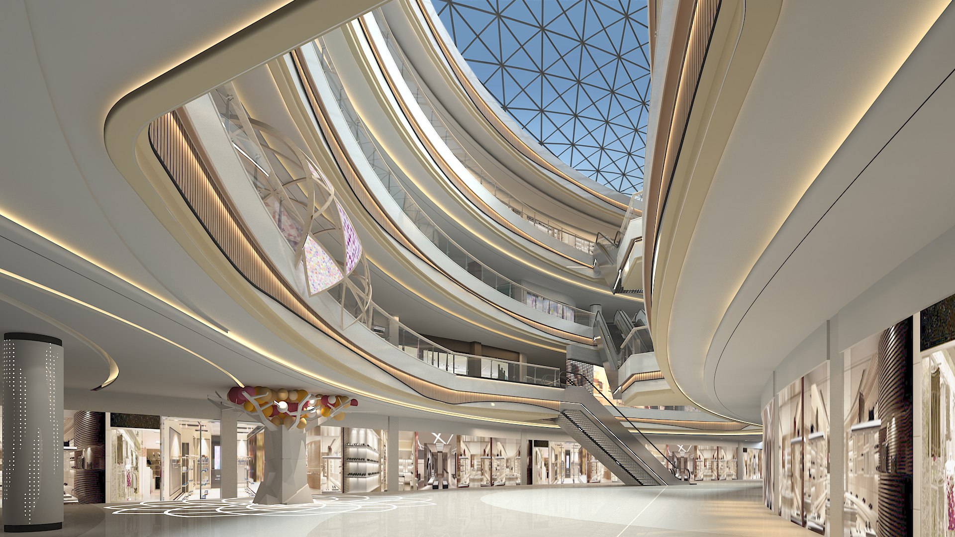 3D Shopping Mall 46 Model - TurboSquid 2210217