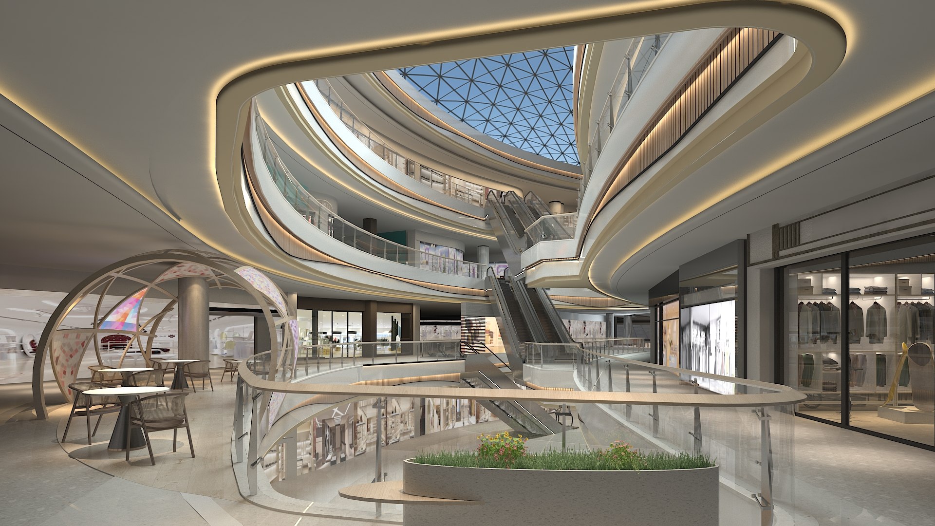 3D Shopping Mall 46 Model - TurboSquid 2210217