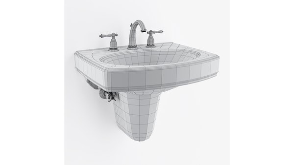 3D pinoir bathroom sink - TurboSquid 1702429