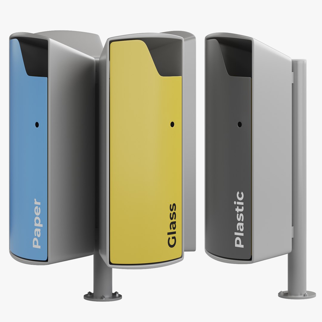 City Litter Bins 3D Model - TurboSquid 2209730