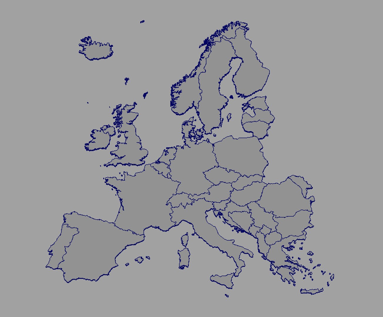 Europe Map 3D Model - TurboSquid 2215993