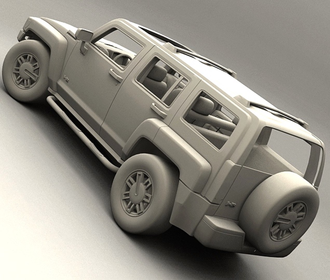 3dsmax Hummer H3 Cars