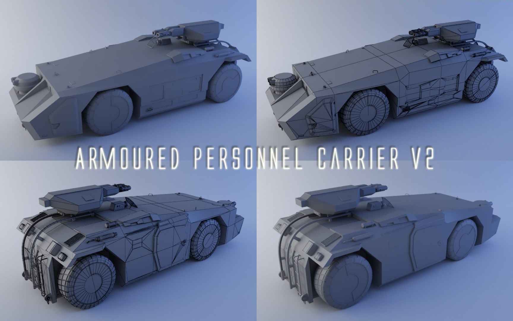 Armoured Personnel Carrier V2 3d Model