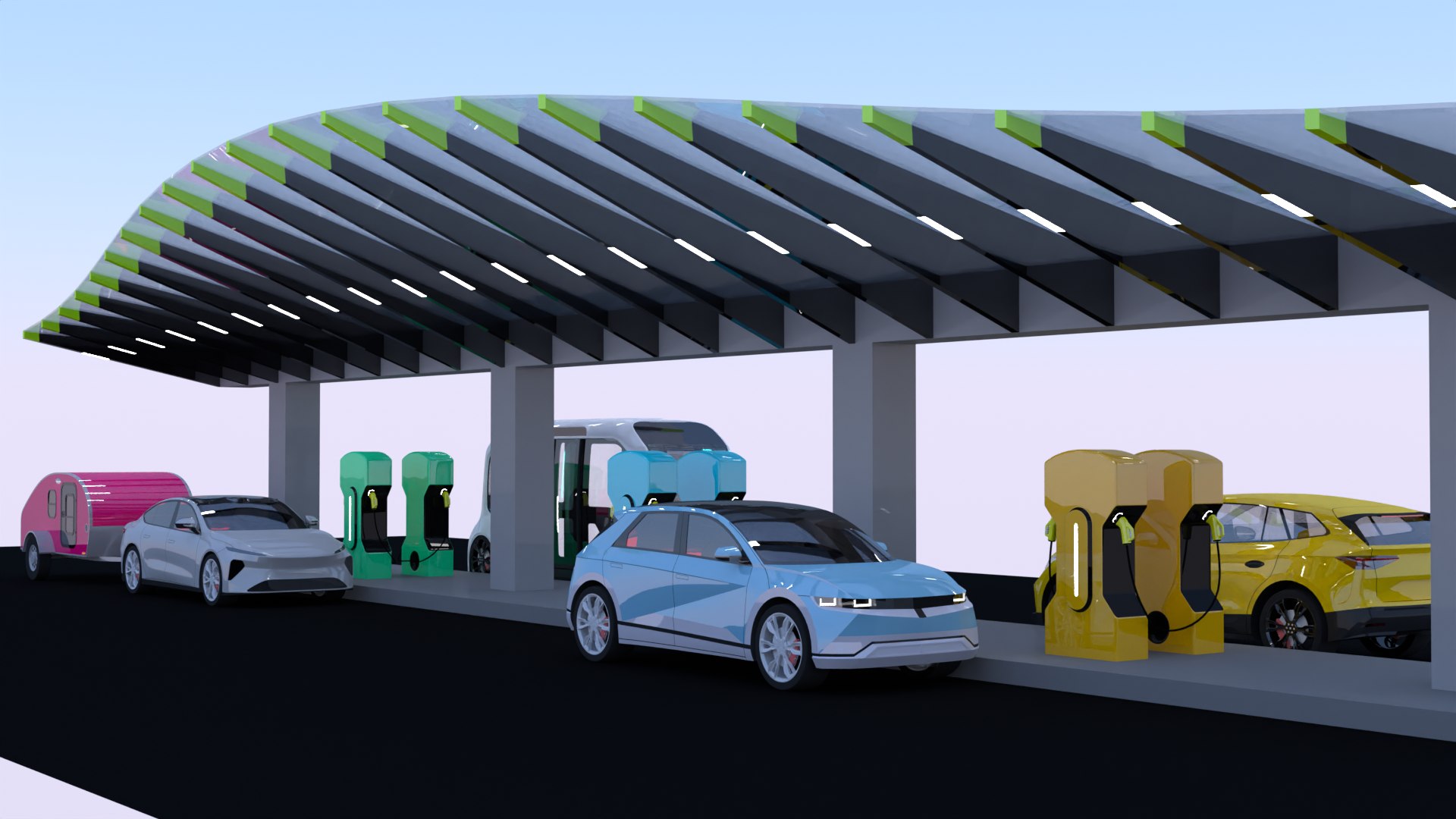EV Charging Stations Collection 3D Model - TurboSquid 2185499