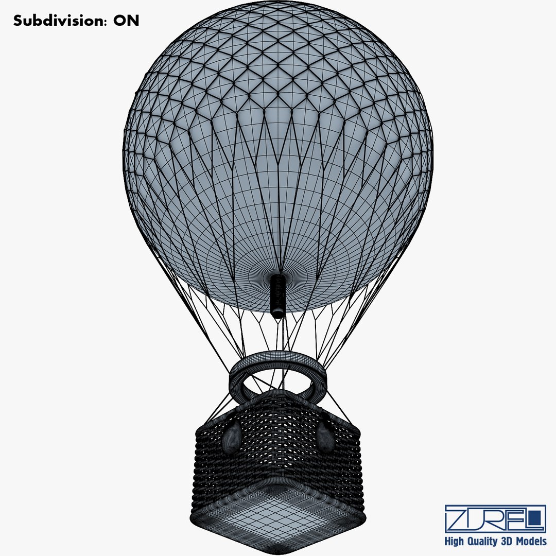 Hot air balloon v 3D model - TurboSquid 1241267