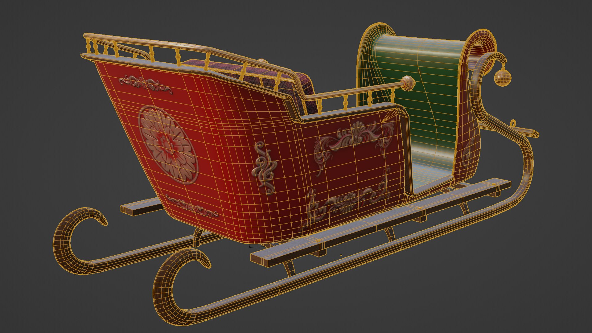 3D Santas Sleigh - TurboSquid 2159999