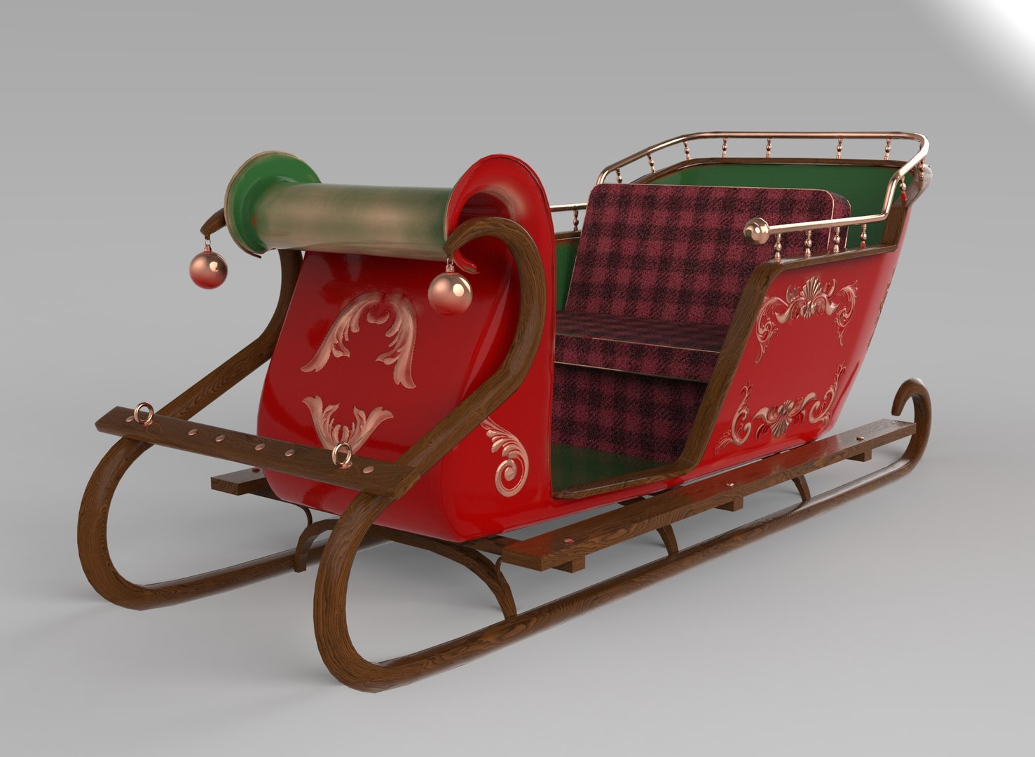 3D Santas Sleigh - TurboSquid 2159999