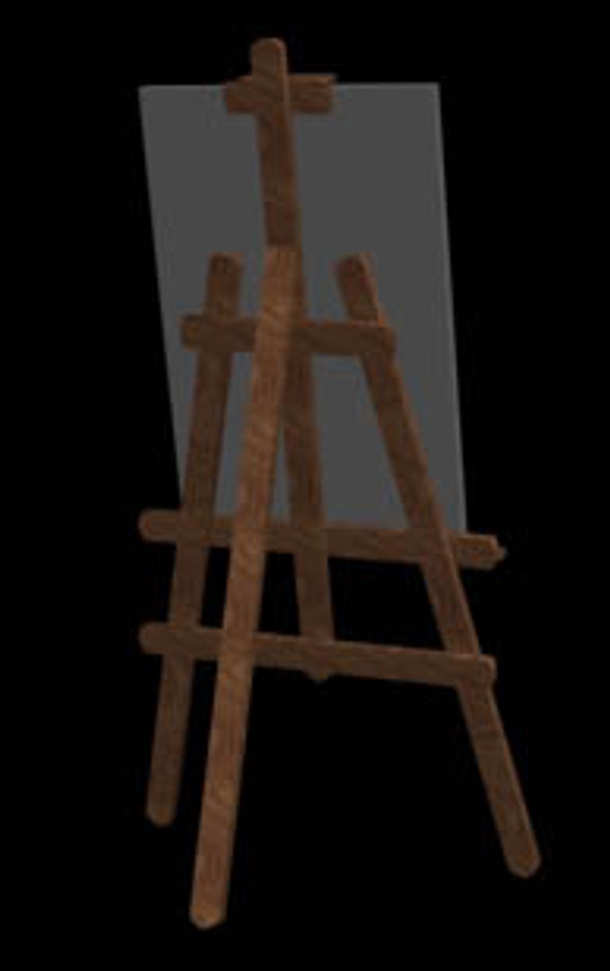 Easel Painting Pintura 3d Model