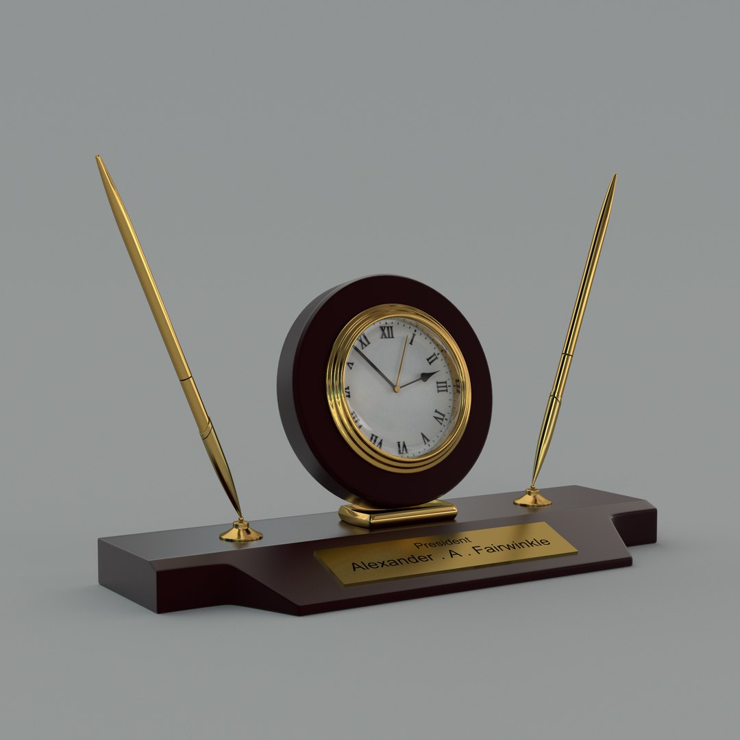 Desk Clock 3d Model