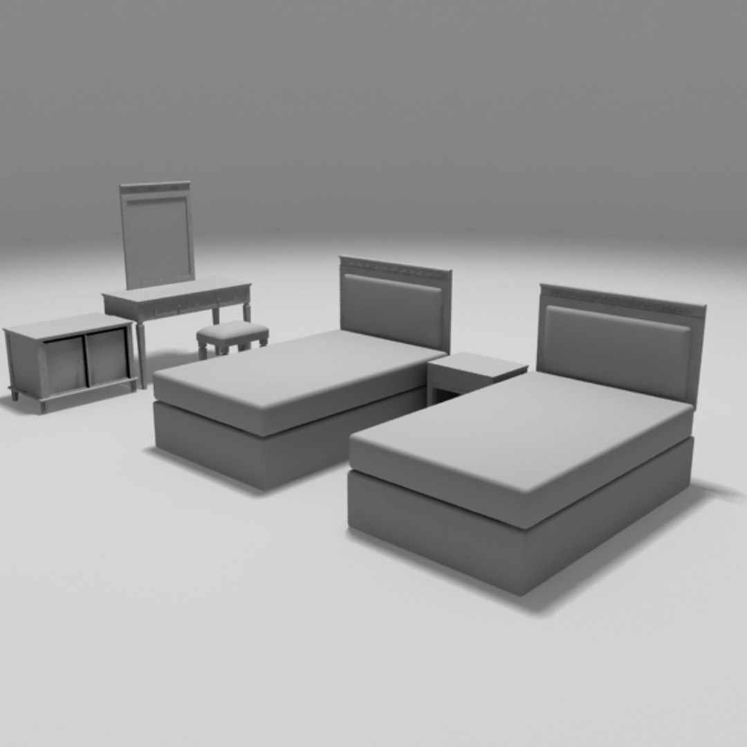 Guesthouse Hostel Bed 3d Model