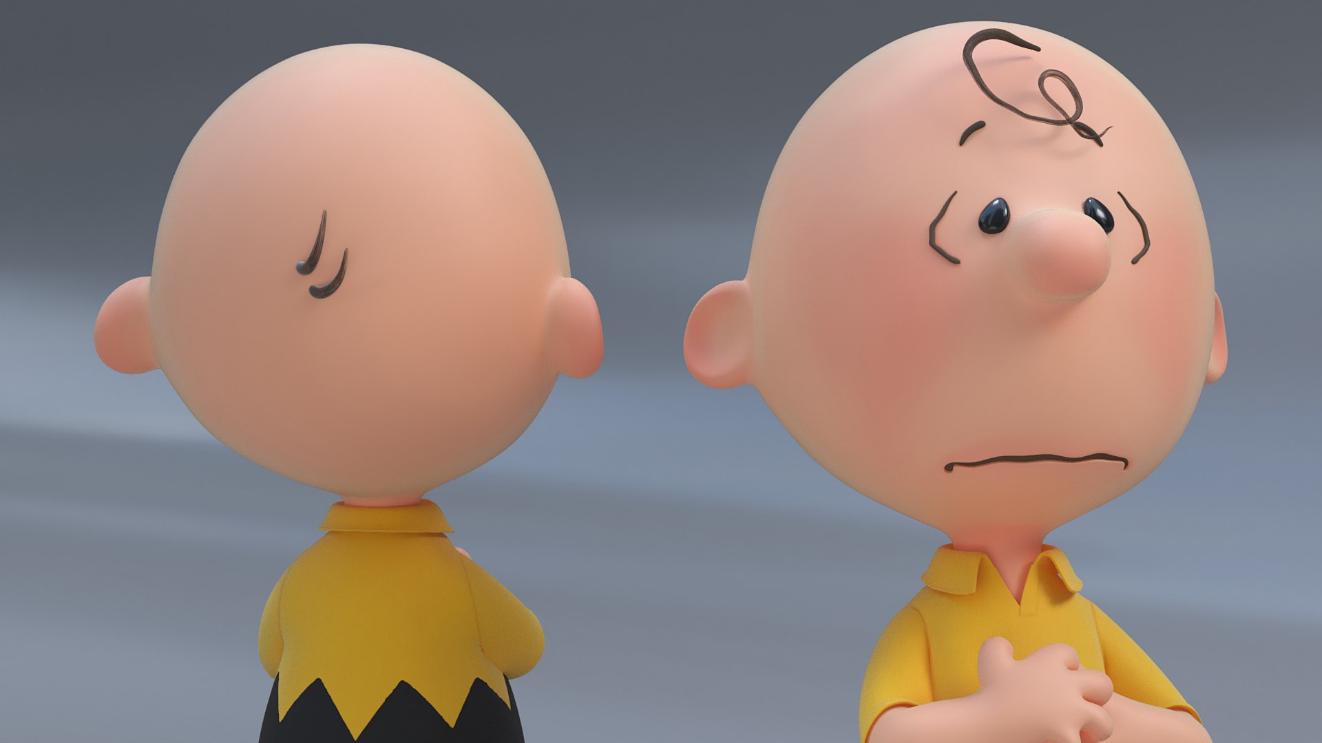 Charlie Brown Scared Pose 3D Model - TurboSquid 2318849