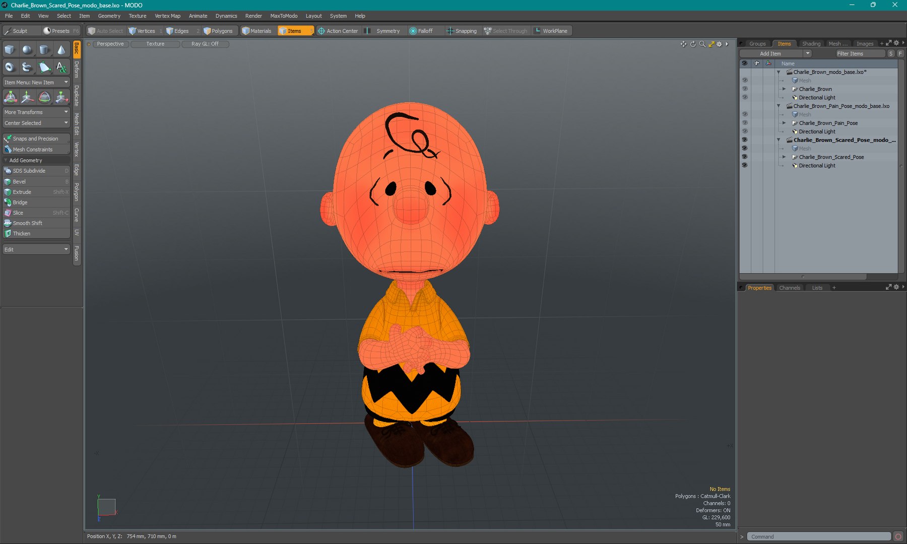 Charlie Brown Scared Pose 3D Model - TurboSquid 2318849