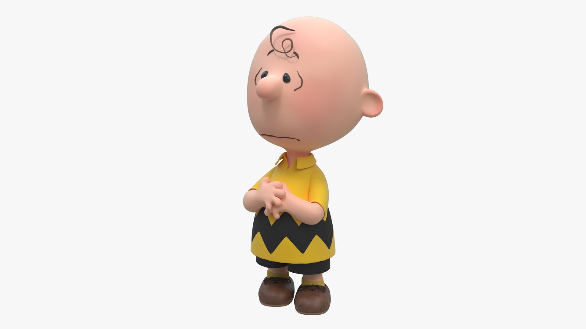 Charlie Brown Scared Pose 3D Model - TurboSquid 2318849