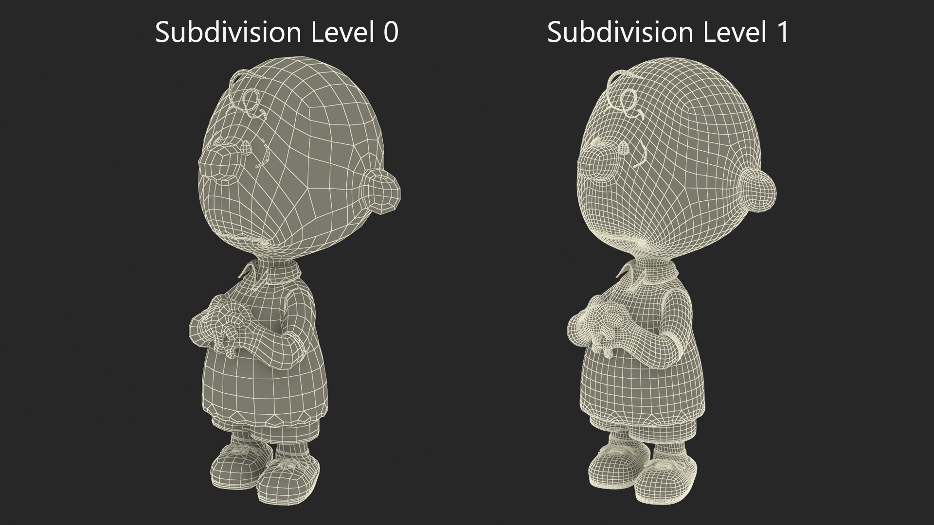 Charlie Brown Scared Pose 3D Model - TurboSquid 2318849