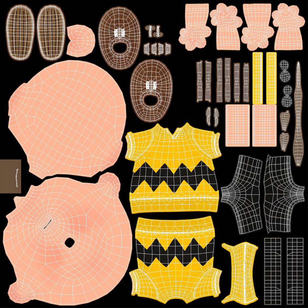 modelo 3d Charlie Brown en pose de miedo - TurboSquid 2318849